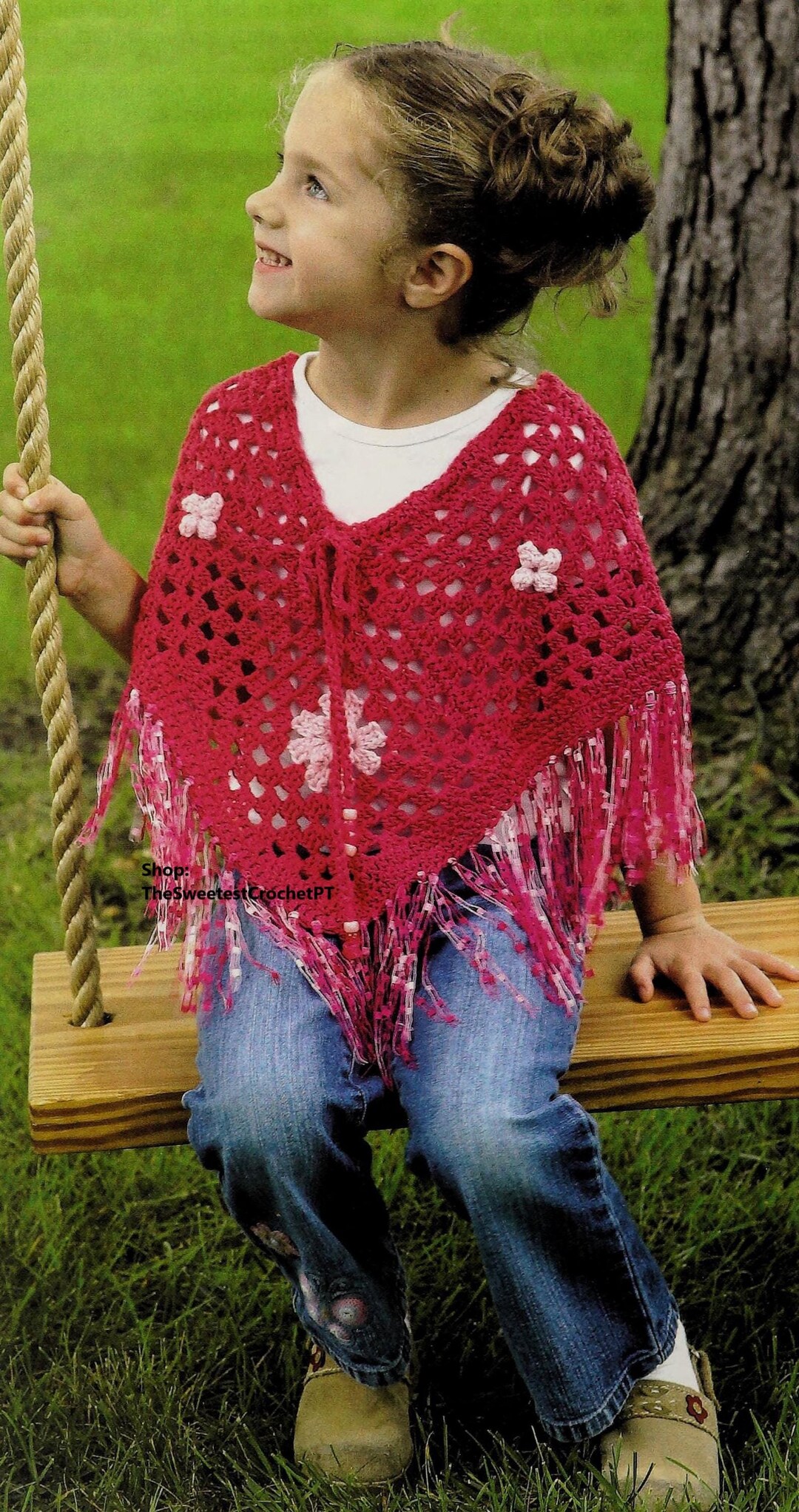 Girls Granny Square Poncho Crochet Pattern Easy and Quick to Make Sizes ...