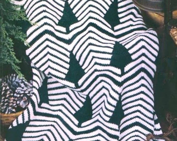 Trees Applique (evergreen) - Crochet PATTERN PDF - 2 Sizes Included ...