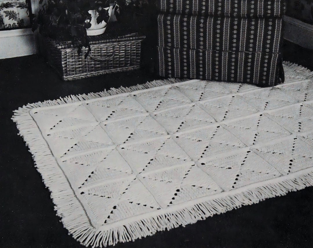 Reversible Granny Square Rug Crochet Pattern Mat Crochet Pattern Home ...