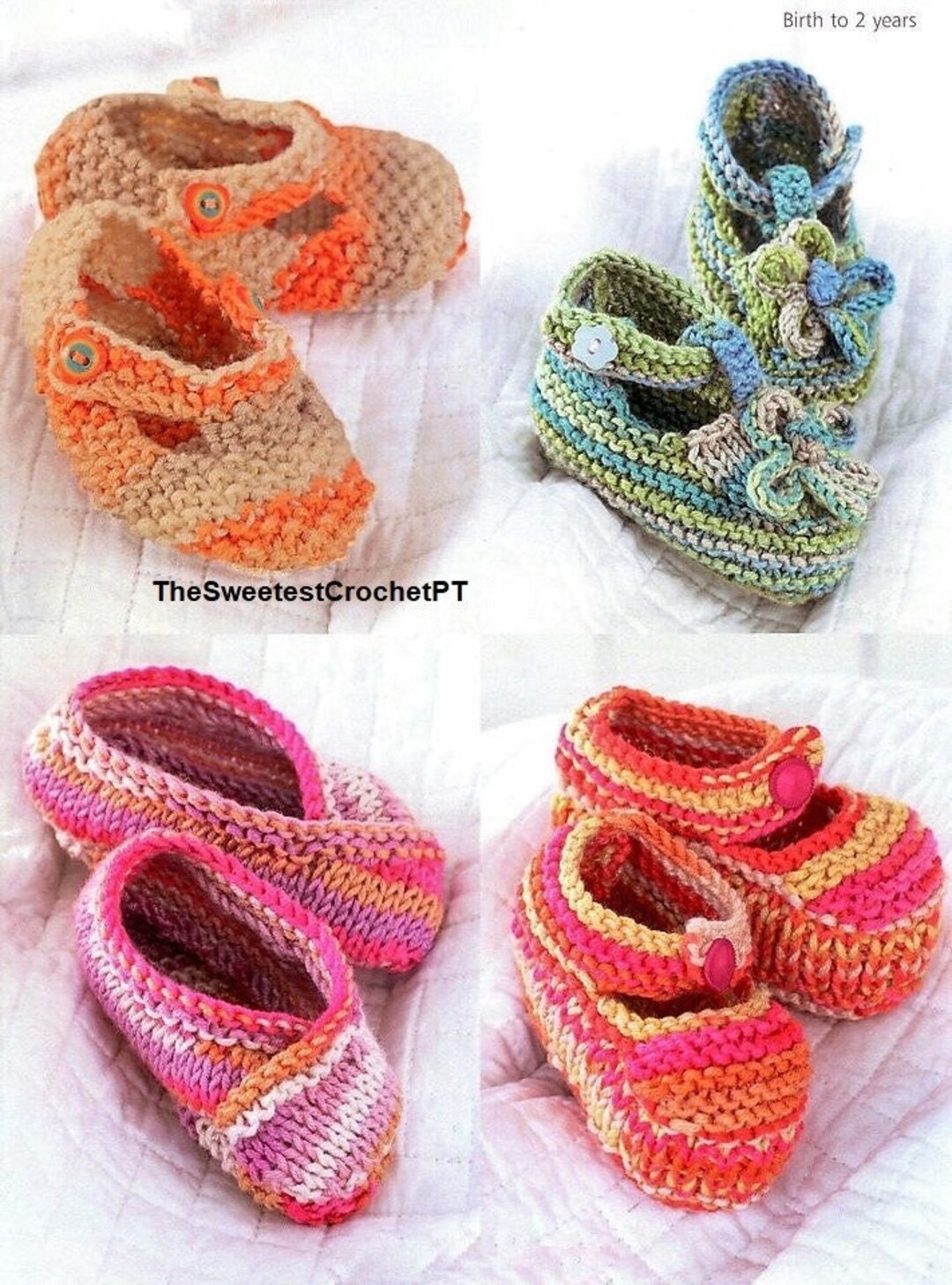 4 Baby Shoes Knitting Patterns Child Booties Knitting Pattern Baby ...