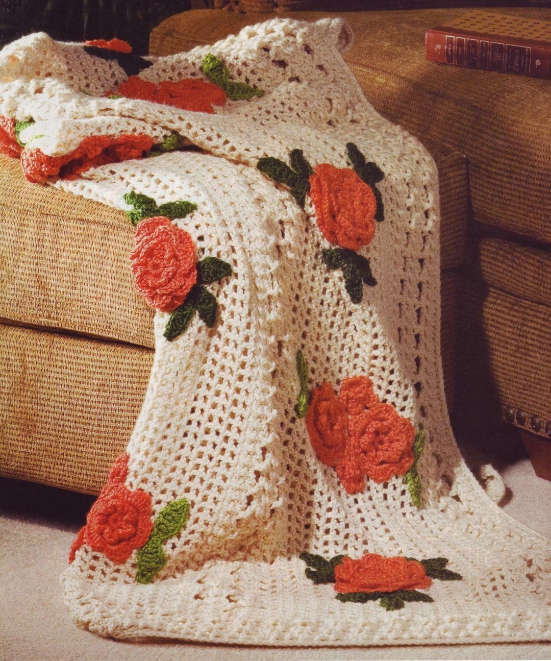 Flower Blanket Crochet Pattern Poppy Throw Afghan Crochet Patterns ...