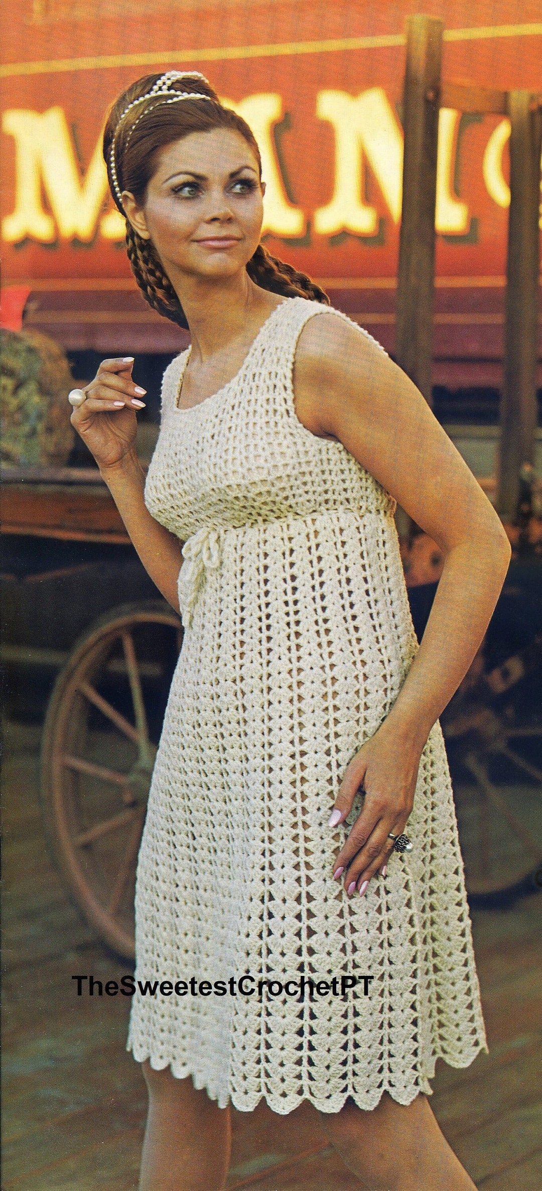 INSTANT DOWNLOAD PDF Women Crochet Dress Pattern Party Lacy Short ...