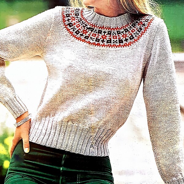 Fair Isle Sweater - Etsy