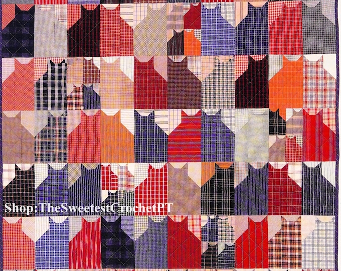 Cat Patchwork , Cat Quilt , Quilting Pattern ,cat Quilt Pattern , Animal Quilt Pattern , Cat ...