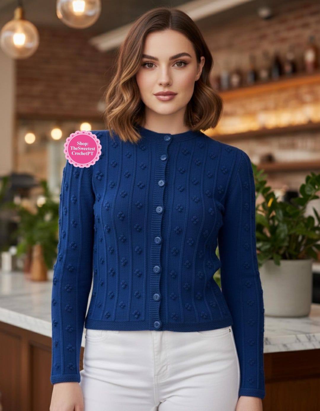 Woman Cardigan Knitting Pattern Experienced Level 35-36” Bust Fingering ...