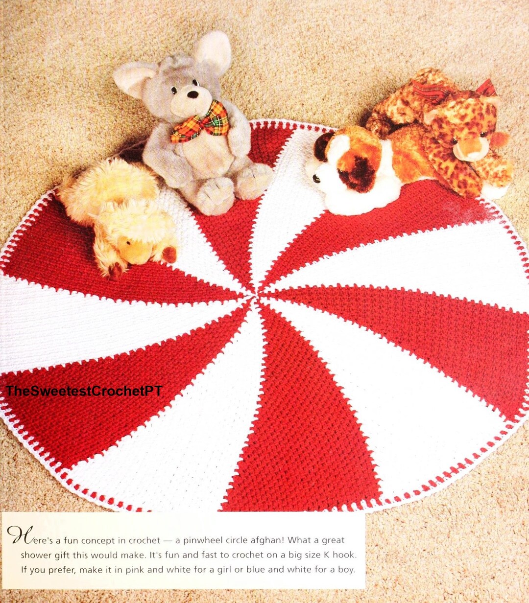 Baby Christmas Peppermint Blanket Crochet Pattern Baby Afeghan Quilt ...