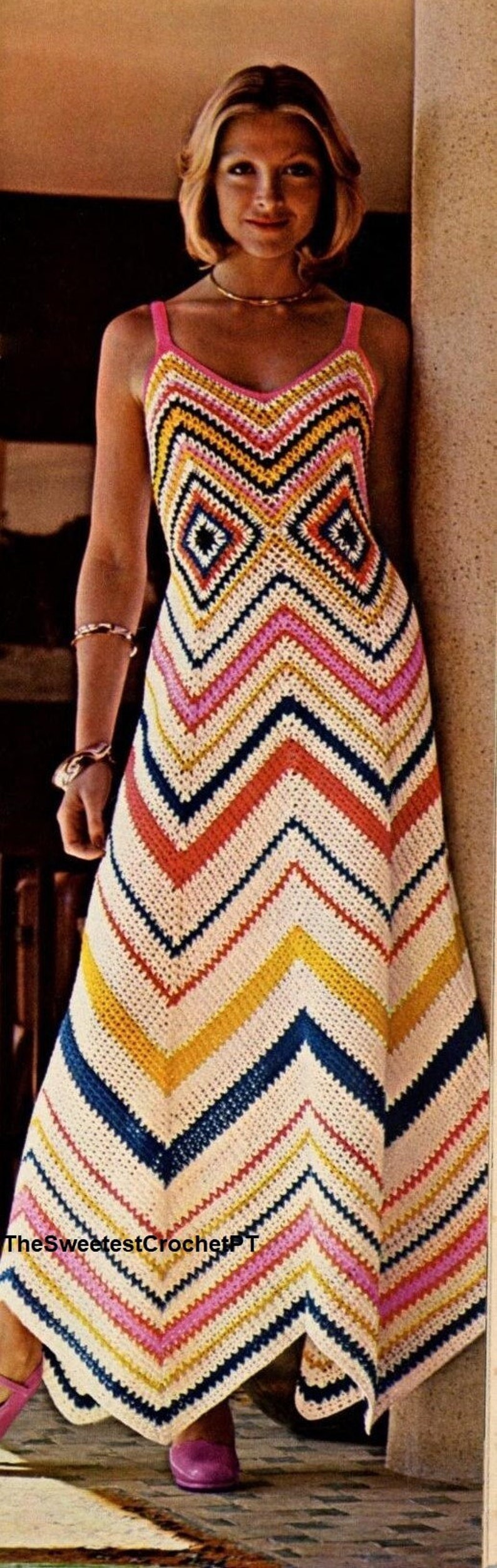 INSTANT DOWNLOAD Pdf Crochet Dress Pattern Woman Maxi Crochet - Etsy