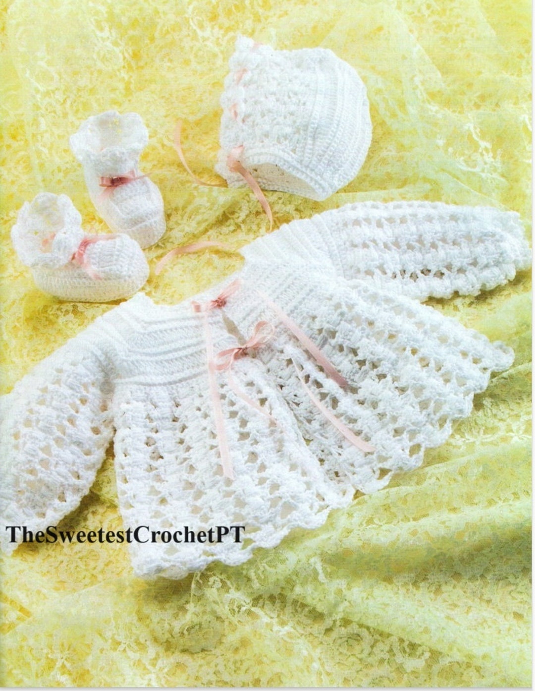 Baby Cardigan, Hat and Booties Set Baby Cardigan Crochet Pattern ...