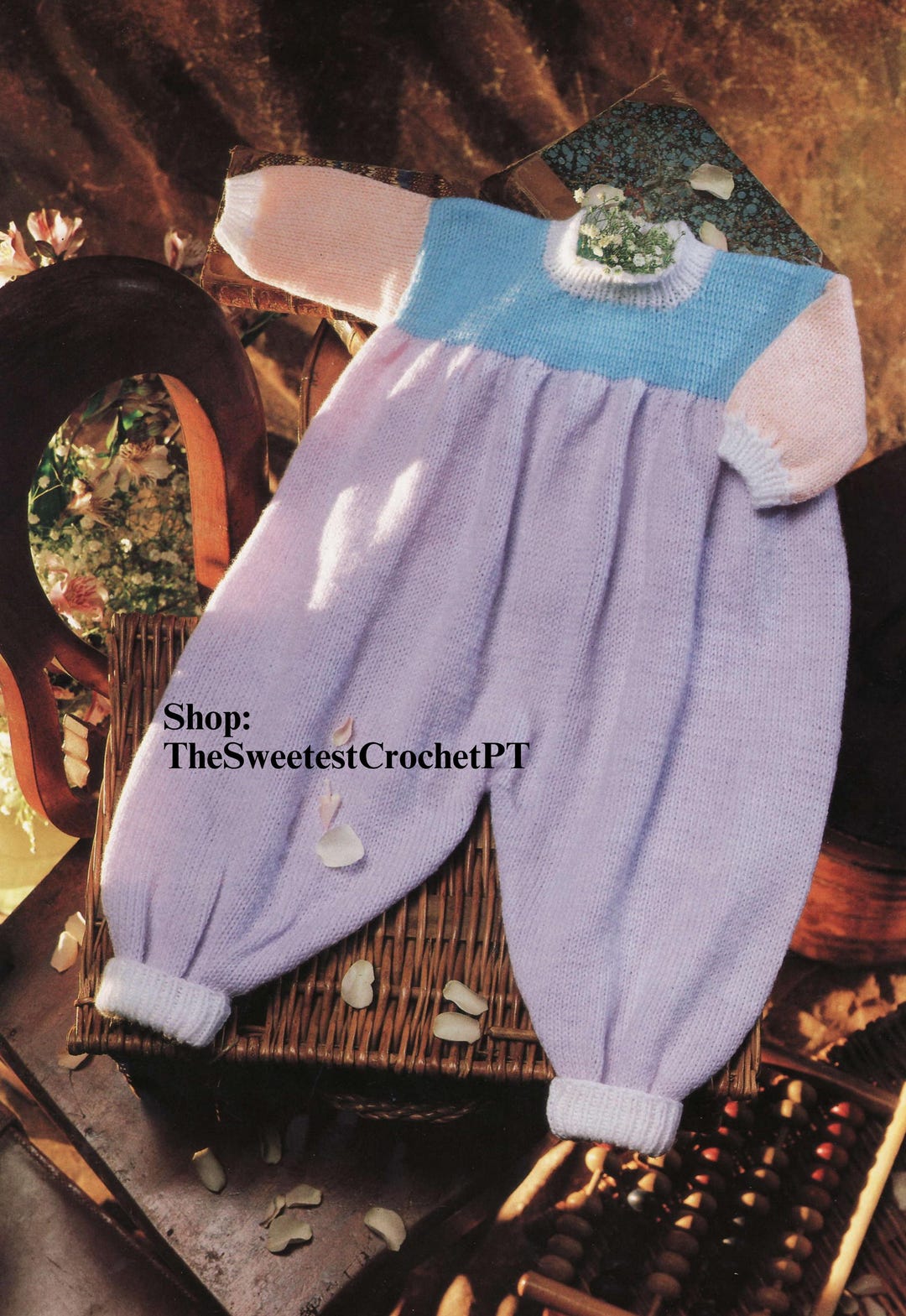 Baby Playsuit Knitting Pattern DIY Baby Outfit Gift Handmade 4 Sizes ...