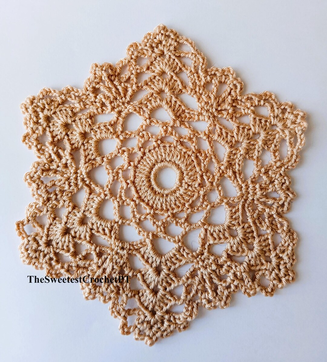 STEP-BY-STEP Crochet Star Pattern Christmas Table Decor Samll Festive ...