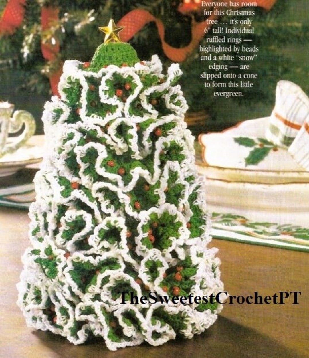 Christmas Tree Crochet Pattern Holidays Centerpiece Ornaments Christmas ...