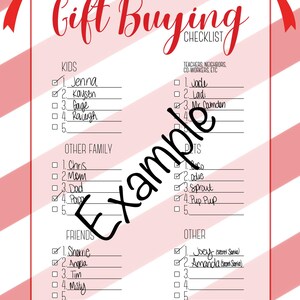 Christmas Gift Planning/gifting/planner/holidays/family/friends/party ...