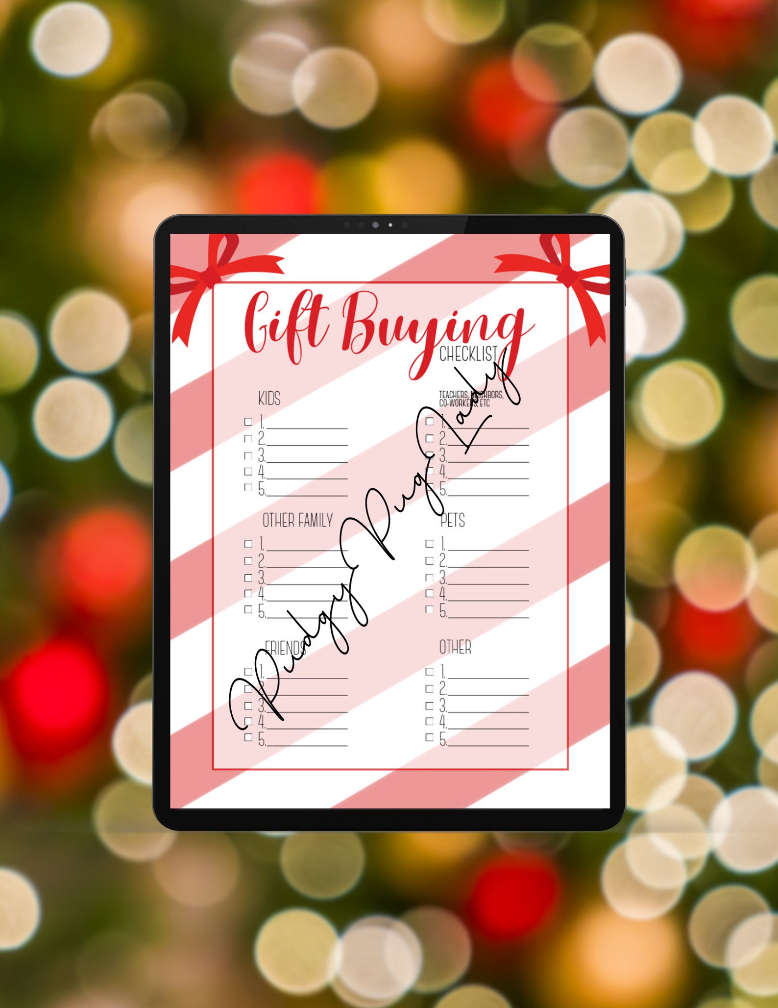 Christmas Gift Planning/gifting/planner/holidays/family/friends/party ...