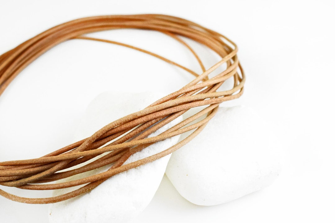 2.2mm Natural Leather Cord, Greek Leather Round Cord, Necklace Cord ...