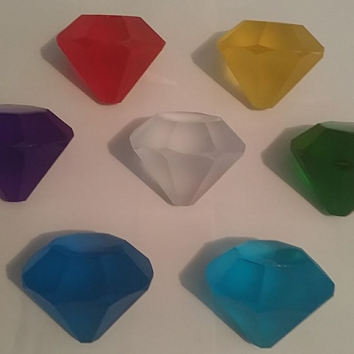 Sonic the Hedgehog / 7 Chaos Emeralds and 5 Power Rings IN A - Etsy