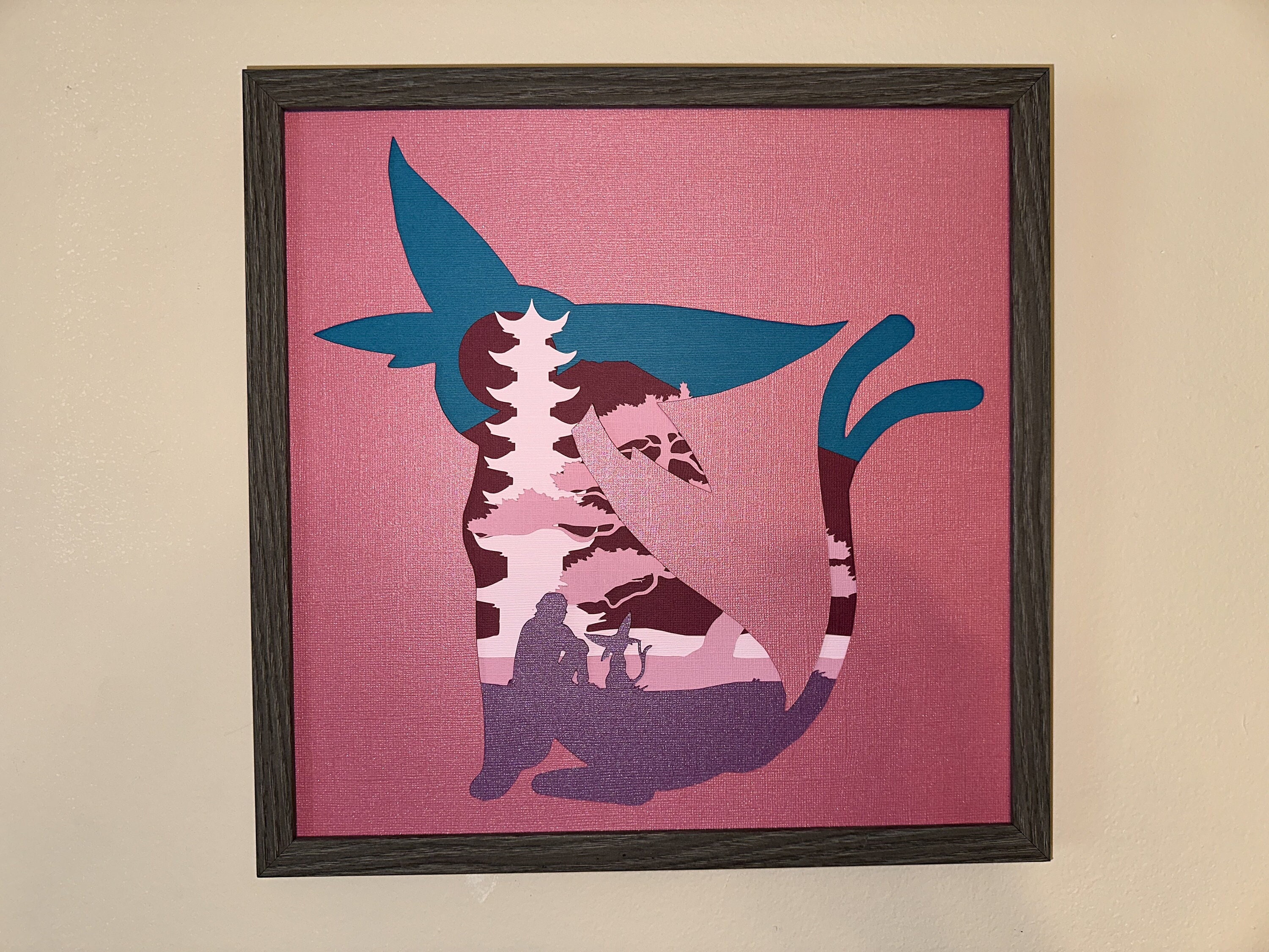 Espeon Layered Paper Wall Art - Etsy