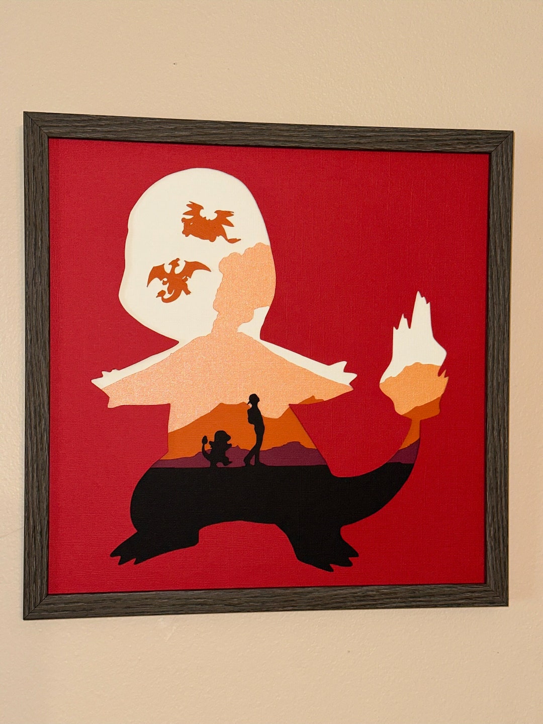 Charmander Layered Paper Wall Art - Etsy