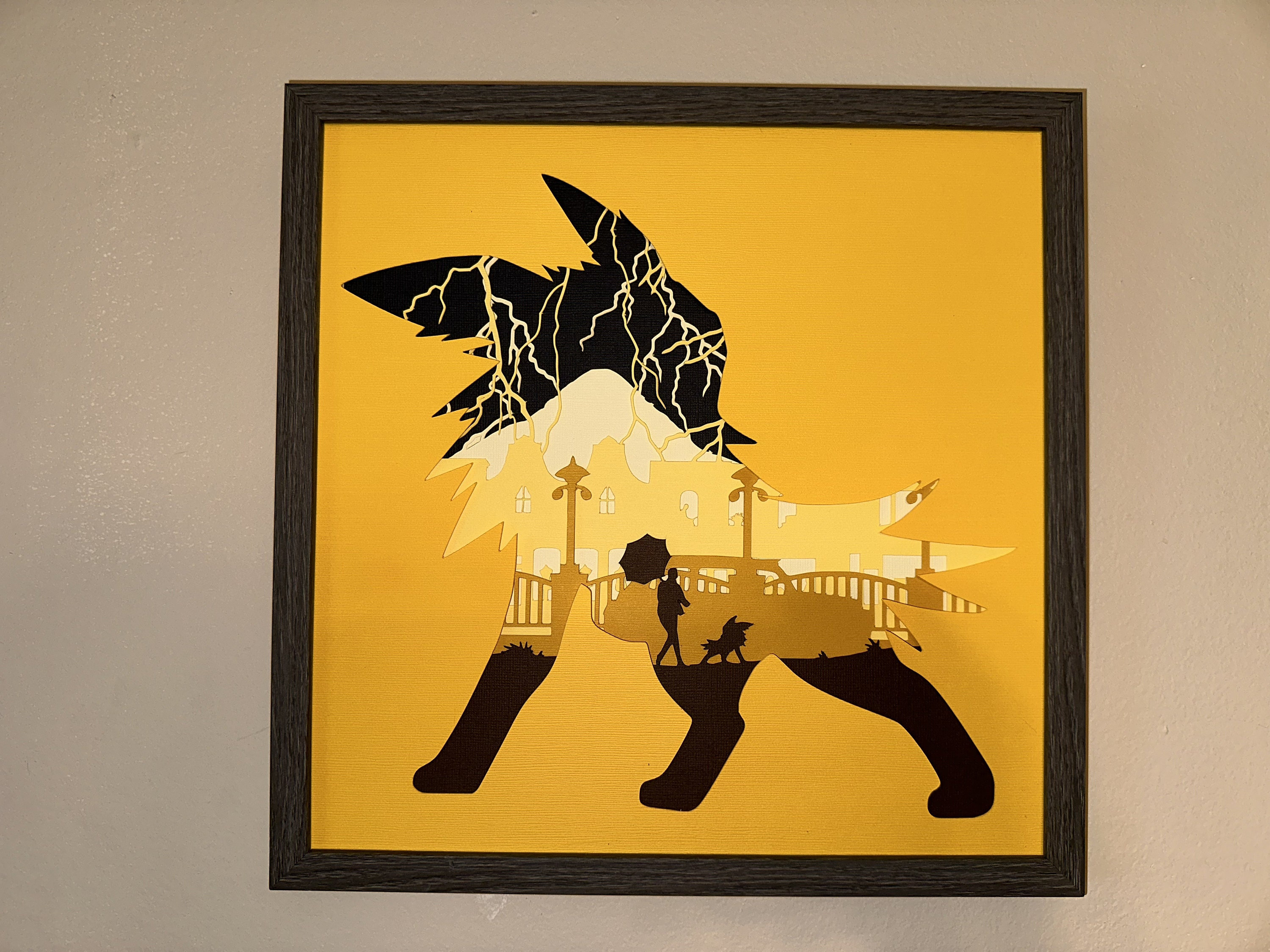 Jolteon Layered Paper Wall Art - Etsy