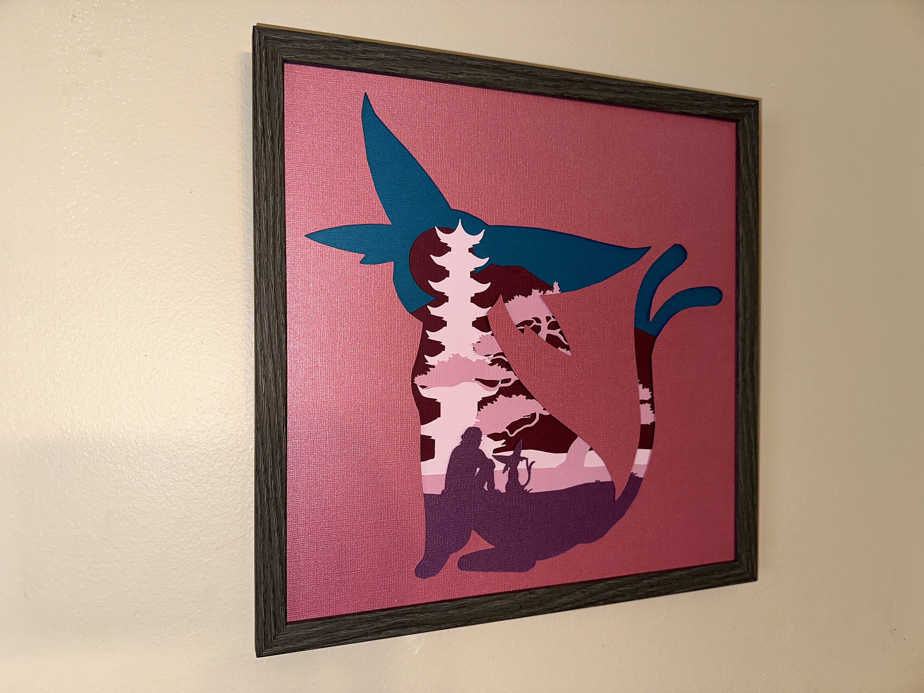 Espeon Layered Paper Wall Art - Etsy