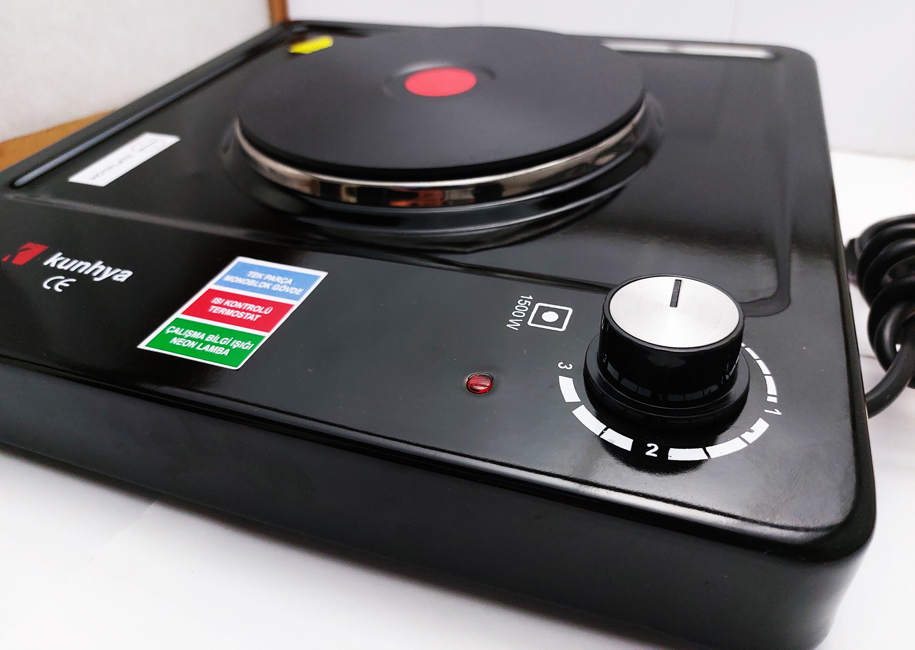 1500 W Single Hot Plate Precise Table Top Cooking, Cast Iron Heating ...