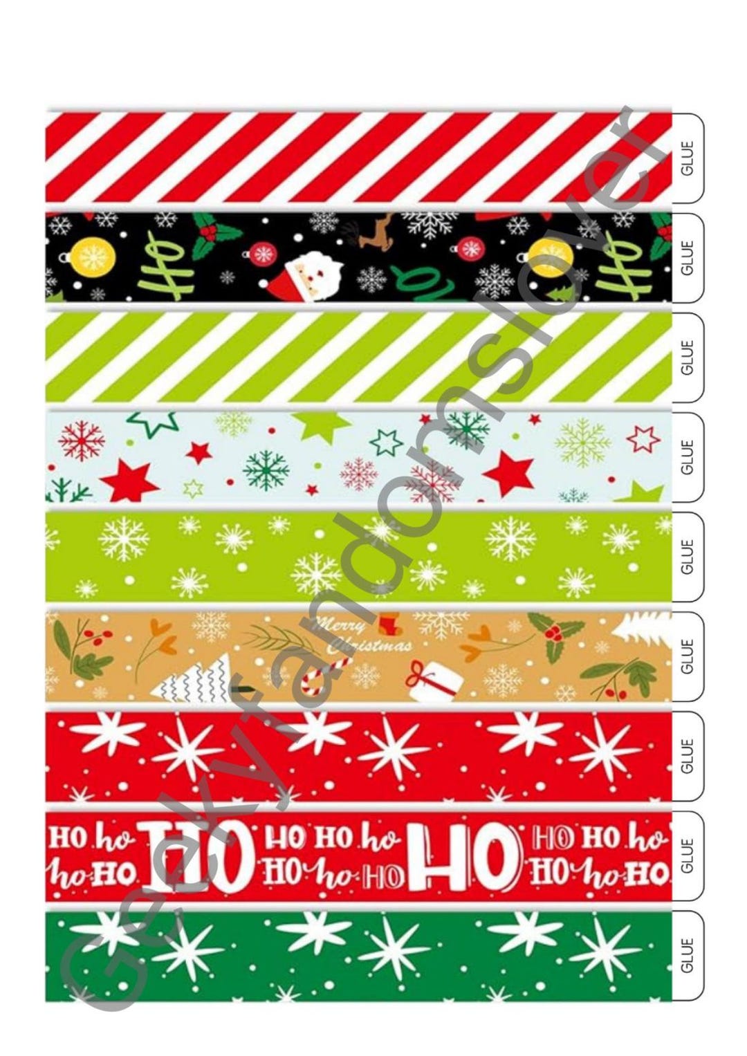 Christmas Paper Chains Printable, DIY Winter Craft (digital Download ...