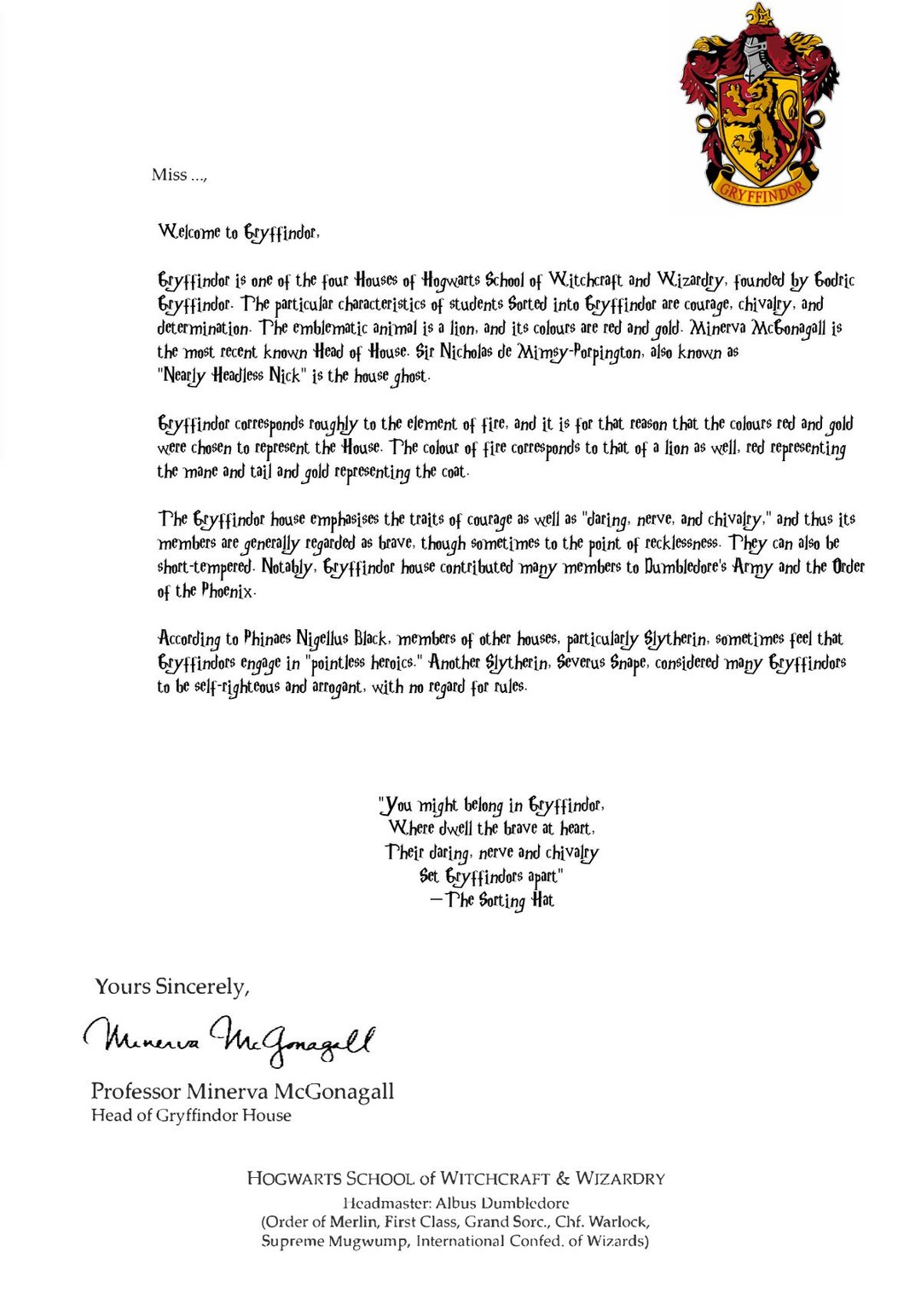 Custom Hogwarts Welcome Letter and Envelope (printable Digital Item) - Etsy