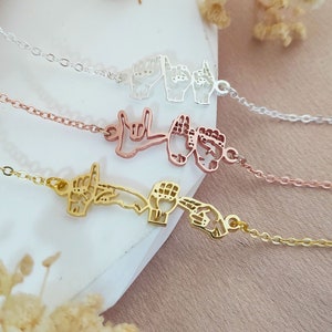 Custom Sign Language Bracelet,name Bracelet in Sign Language,asl ...