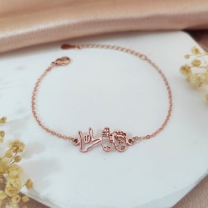 Custom Sign Language Bracelet,name Bracelet in Sign Language,asl ...
