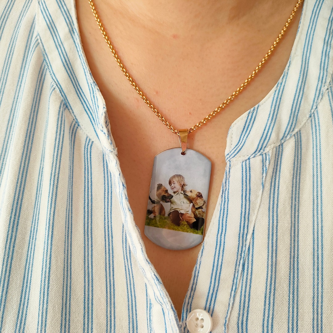 Custom Photo Necklacepersonalized Portrait Necklacepicture - Etsy
