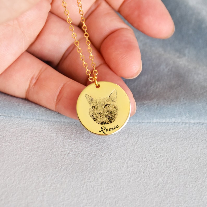 Personalized Pet Photo Necklace,custom Pet Portrait Necklace,pet ...