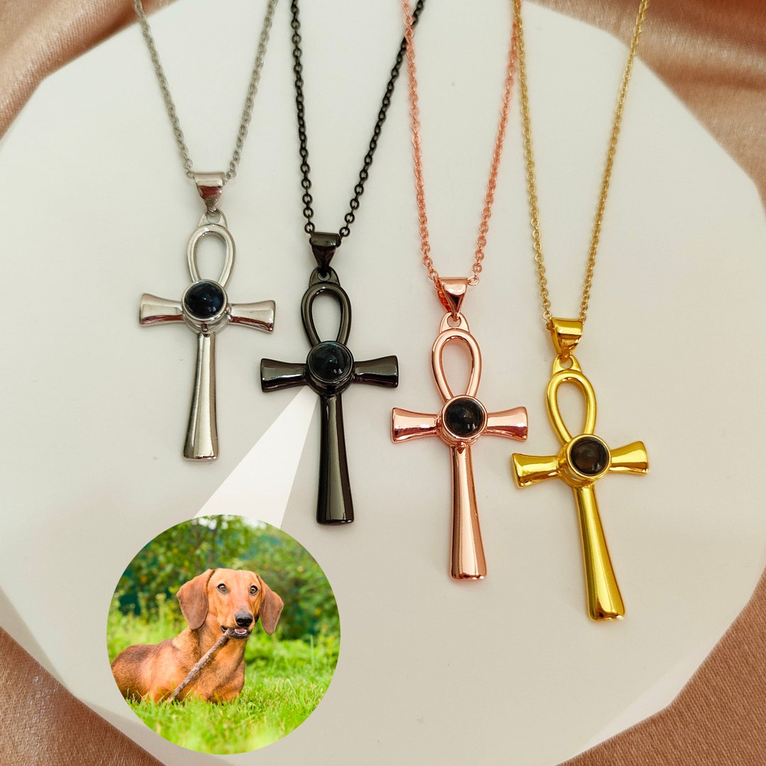 Cross Photo Projection Necklace,projection Photo Necklace for Men,photo ...