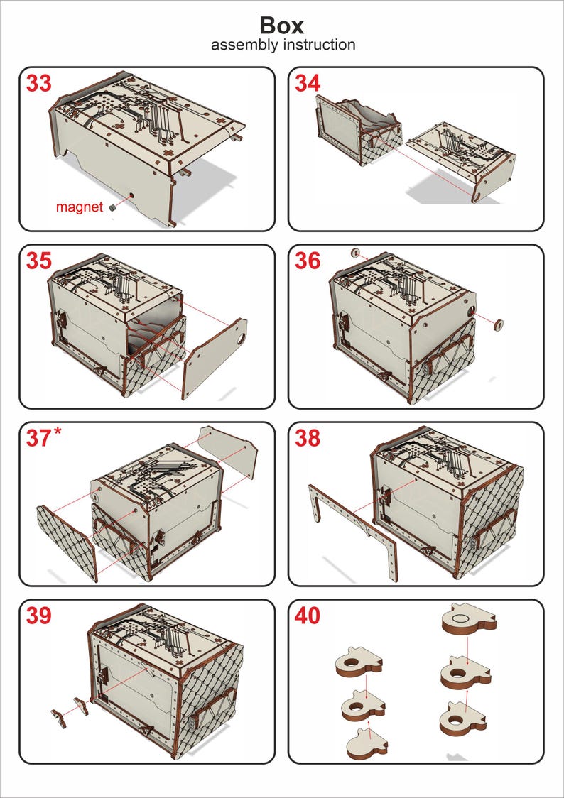 Safe Box A0139. Laser Cut Files SVG, PDF, DXF Digital Product - Etsy