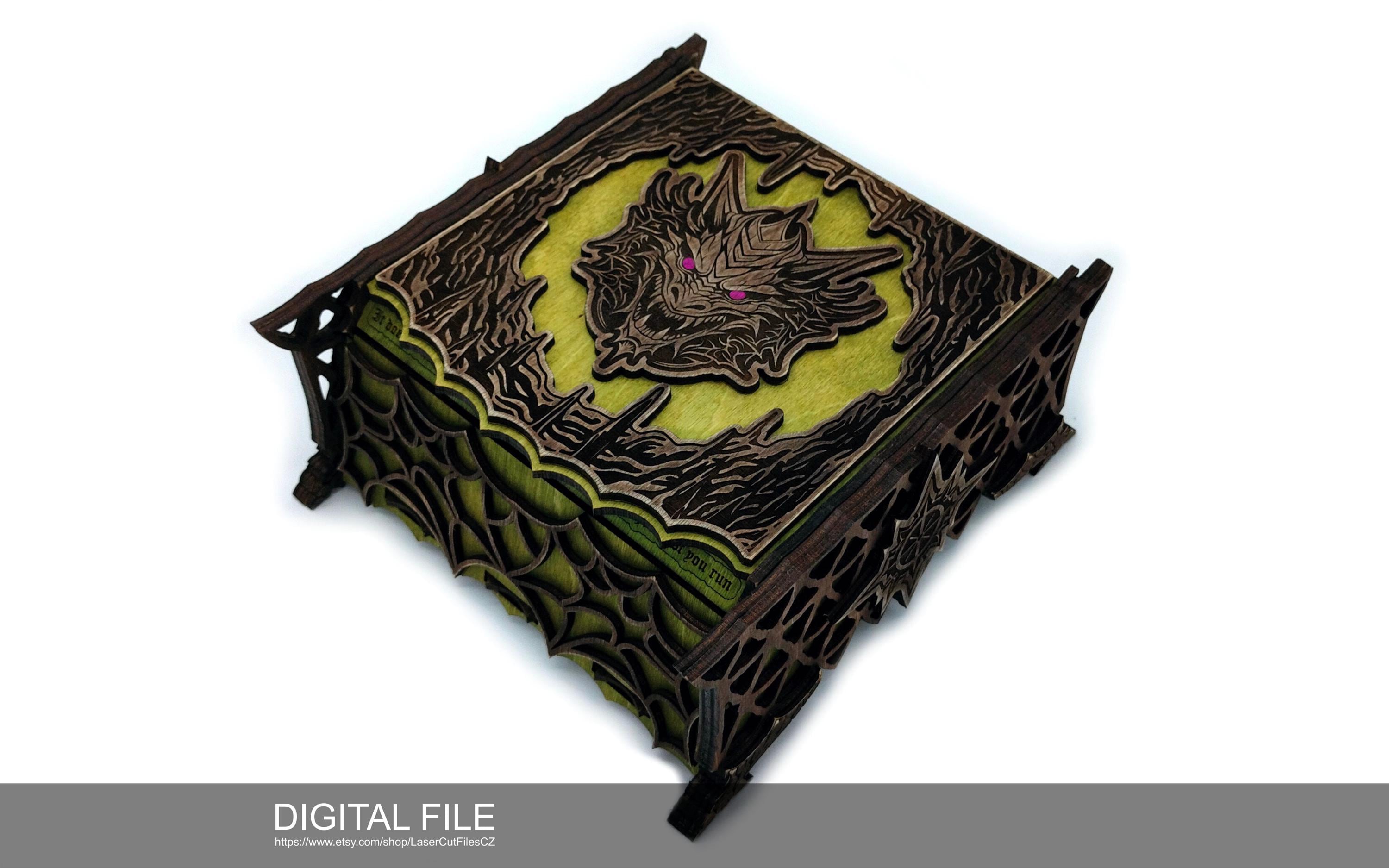 Dragon Box. Laser Cut Files SVG, PDF, DXF Digital Product - Etsy