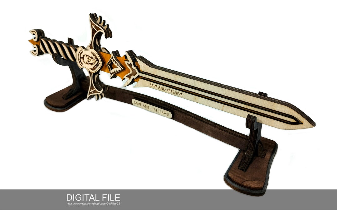 Sword A0098. Laser Cut Files SVG, PDF, DXF Digital Product - Etsy
