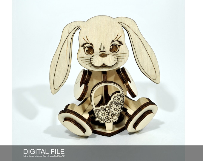 10x Wooden Hare Sitting Celtic Design Craft Shapes 3mm Plywood Animal ...