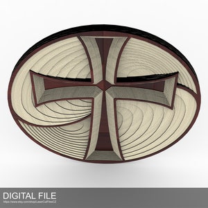 Multi-layered Cross A0052. Laser Cut Files SVG, PDF, DXF Digital ...