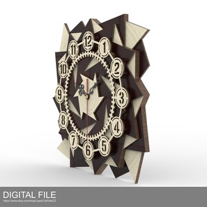Multi-layer Wall Clock. Version W4. Laser Cut Files SVG, DXF, PDF ...