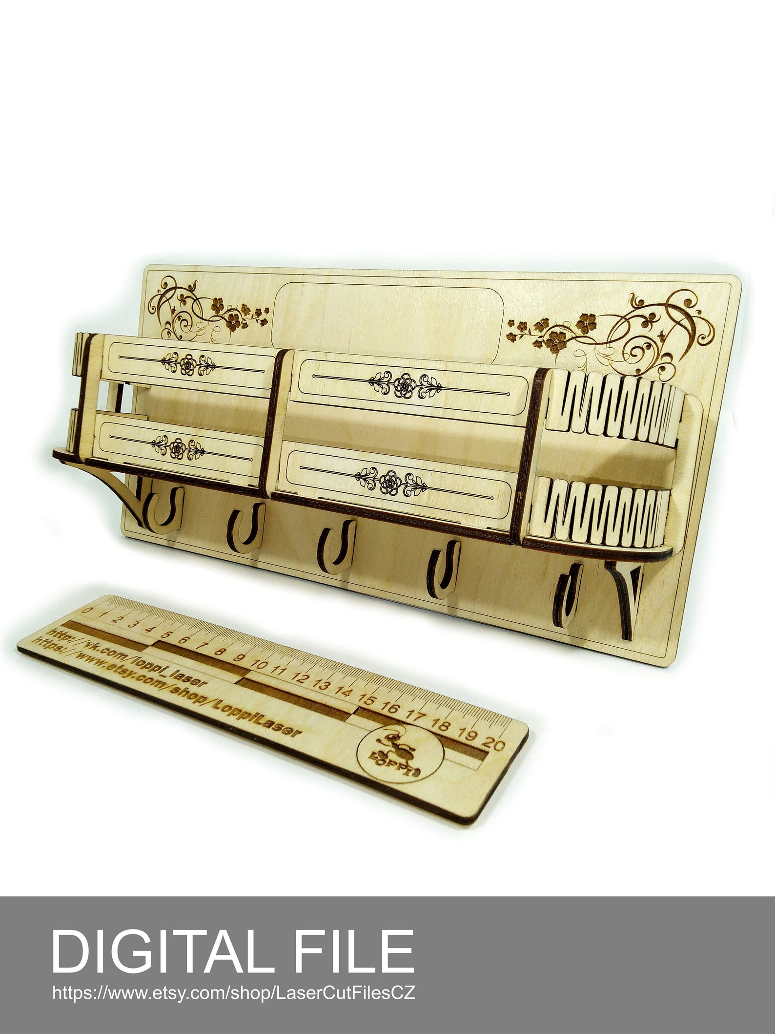 Key Shelf A0007. Laser Cut Files SVG DXF CDR Digital Product - Etsy