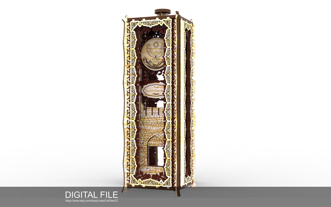A Festive Alcohol Box A0121. Laser Cut Files SVG, PDF, DXF Digital ...