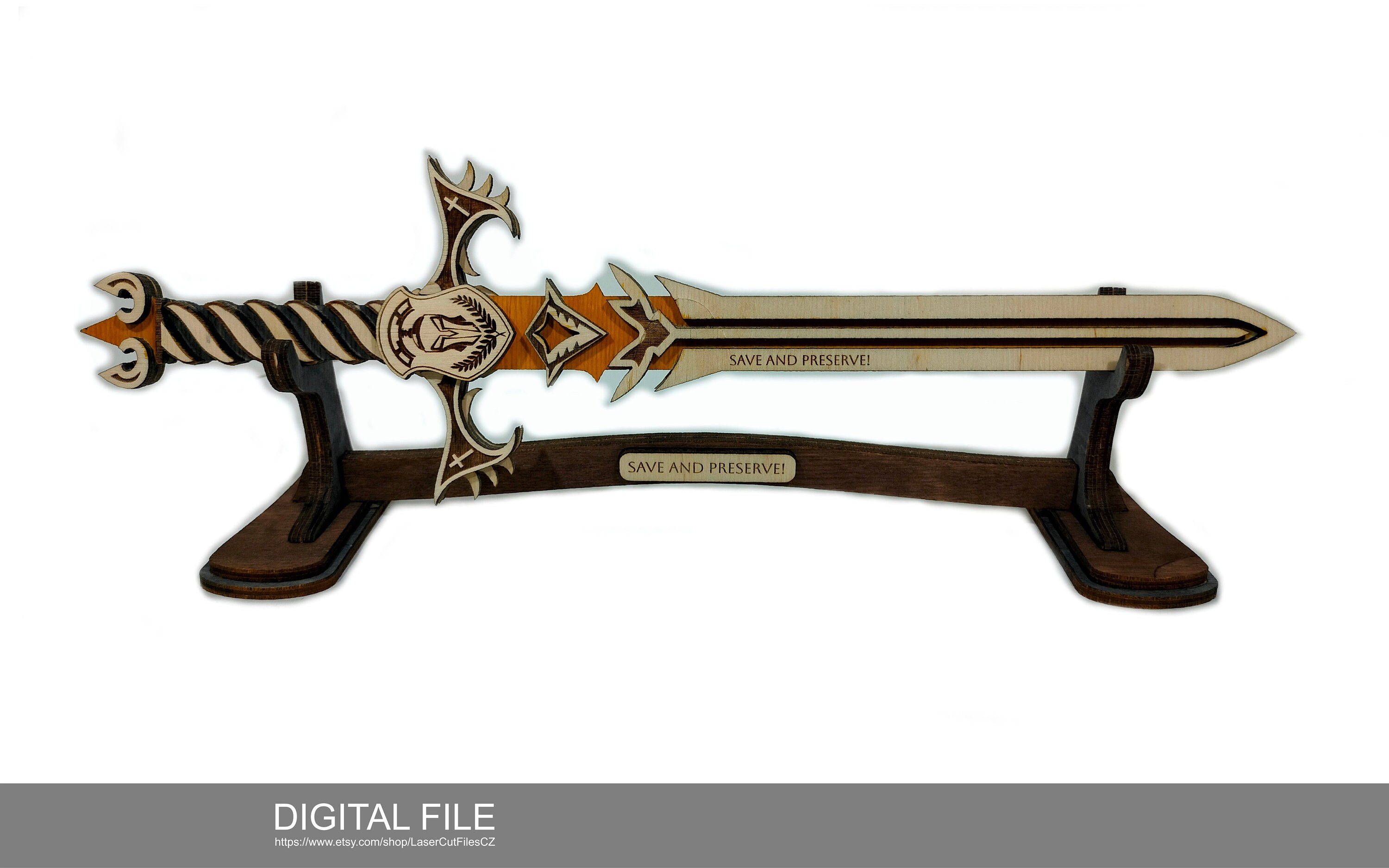 Sword A0098. Laser Cut Files SVG, PDF, DXF Digital Product - Etsy Australia