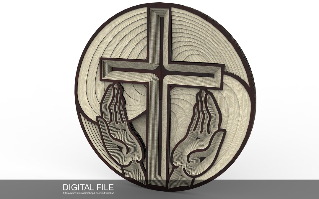 Multi-layered Cross. Version K4. Laser Cut Files SVG, PDF, DXF Digital ...
