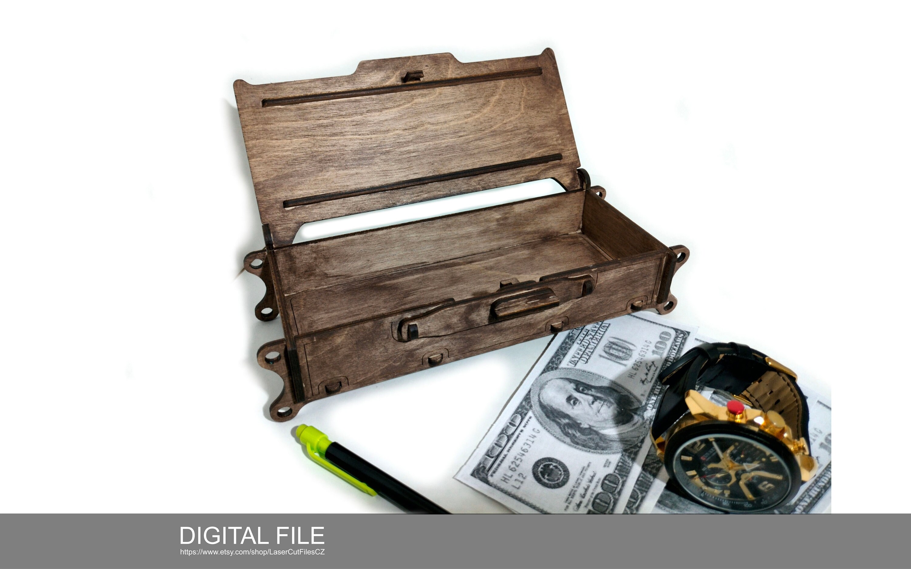 Banknote Box A0084. Laser Cut Files SVG, PDF, DXF Digital Product - Etsy