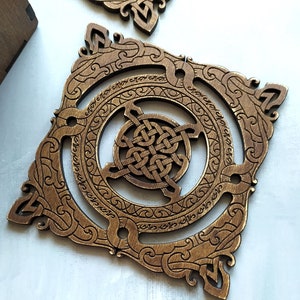 6 Celtic Coasters With Box 00135. Laser Cut Files SVG, PDF, DXF ...