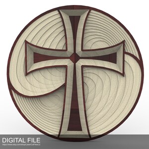 Multi-layered Cross. Version K3. Laser Cut Files SVG, PDF, DXF Digital ...