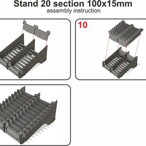 Multi-section Stand A0133. Laser Cut Files SVG, PDF, DXF Digital ...