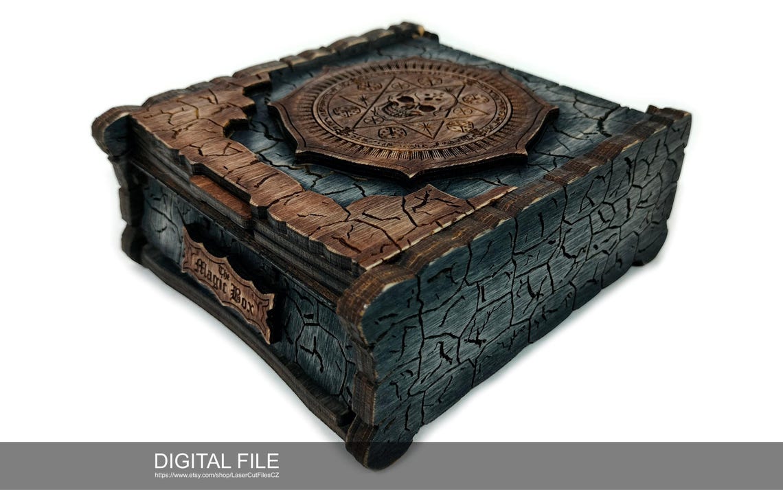 Dice Box A0122. Laser Cut Files SVG, PDF, DXF Digital Product - Etsy