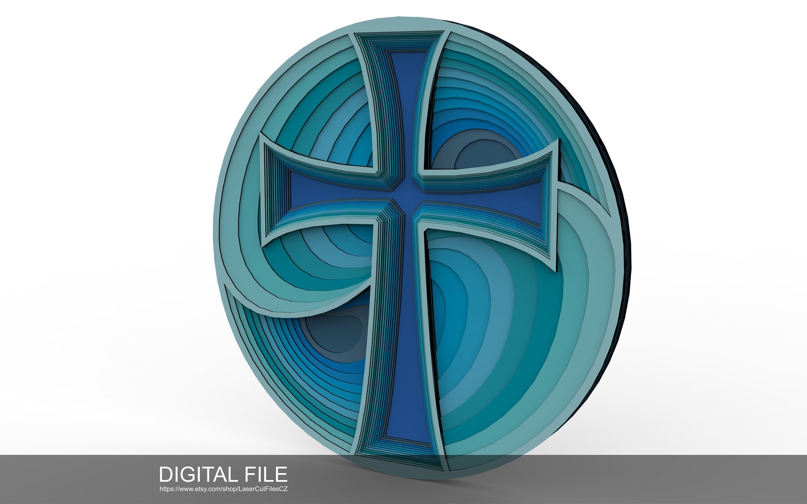 Multi-layered Cross. Version K3. Laser Cut Files SVG, PDF, DXF Digital ...