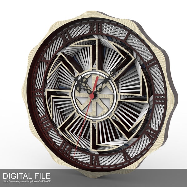 Clock Digital File for Laser and CNC 3mm | Clock | Ai | Art Laser Cut ...