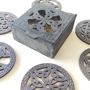 6 Celtic Coasters With Box. Laser Cut Files SVG, PDF, CDR Digital ...