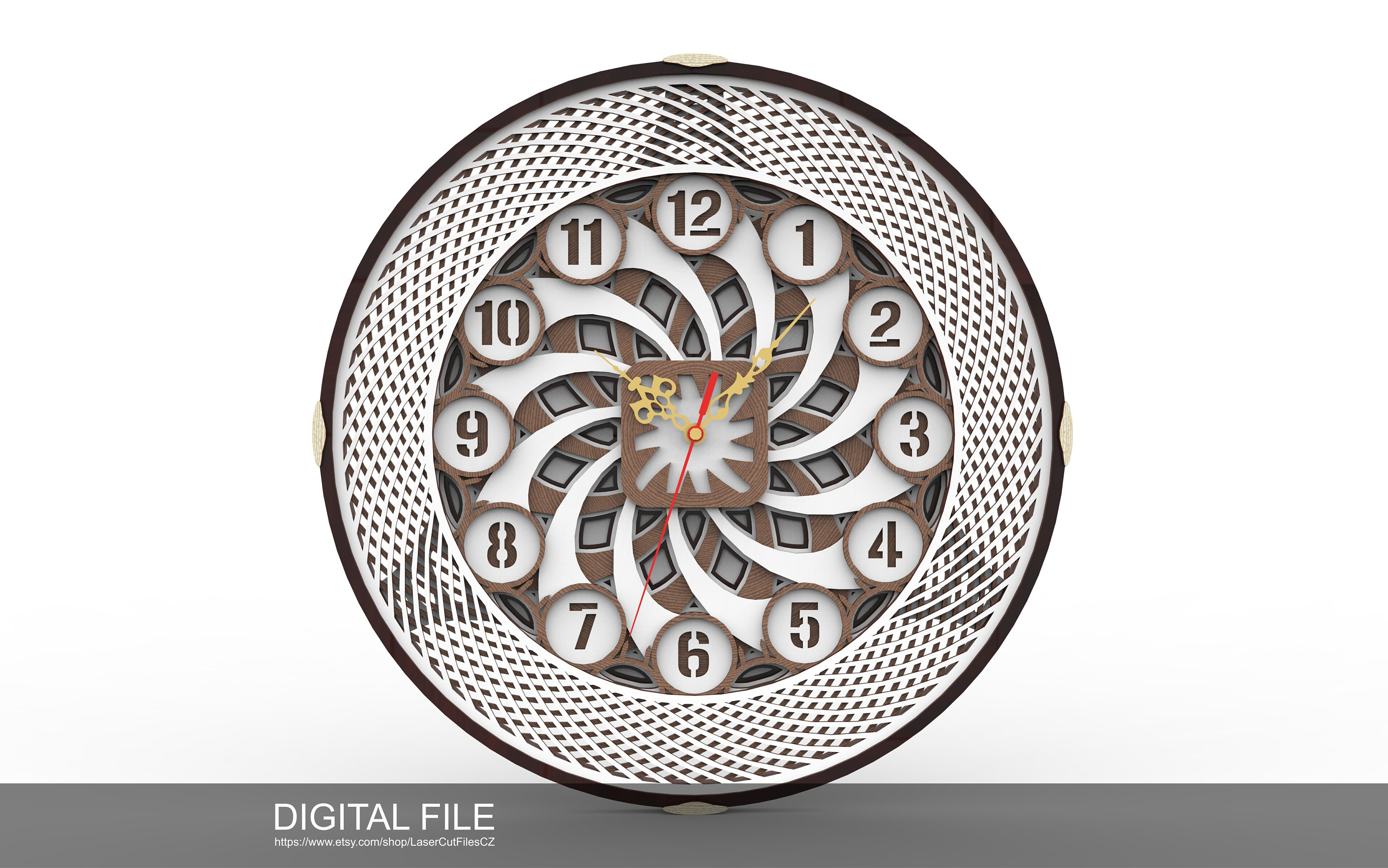 Multi-layer Wall Clock. Version W6. Laser Cut Files SVG DXF - Etsy